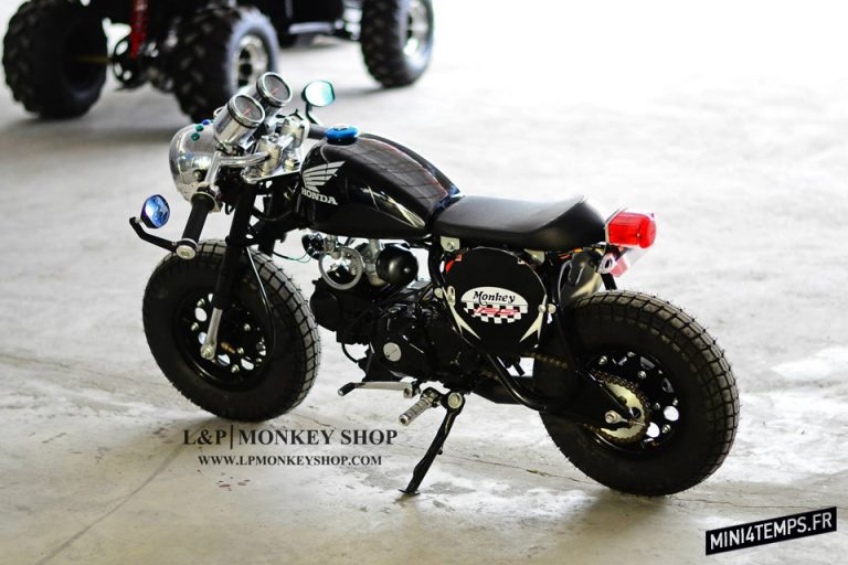 Le Monkey Café Racer Black de L&P Monkeyshop - Mini4Temps.fr, le site ...